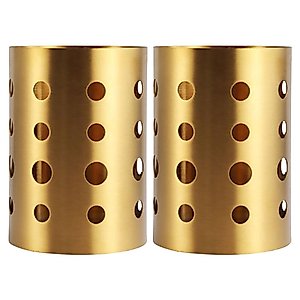Luxshiny 2pcs Kitchenware Storage Container Utensil Drying Rack Silverware Holder Countertop Silverware Silverware Storage Utensil Stainless Steel Chopsticks Cage Heighten