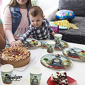 Train Birthday Party Supplies (Serves 24) Dinner Plates, Dessert Plates, Cups, Napkins. Train Baby Shower Decorations for Kids, Boys, Girls and More. Train Party Plates.