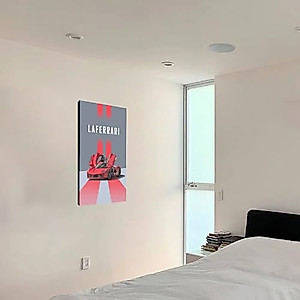 Car Poster Ferrari F40 Supercar Posters Racing Car Canvas Wall Art For Boy's Bedroom SuperCar Wall Decor Frame-style 24x36inch(60x90cm)