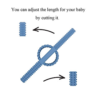 YAPROMO Hollow Teether Tube, Silicone Chew Straw Toy for Infant Toddlers 4 Pack Teething Toys for Babies BPA Free/Dishwasher and Refrigerator Safe