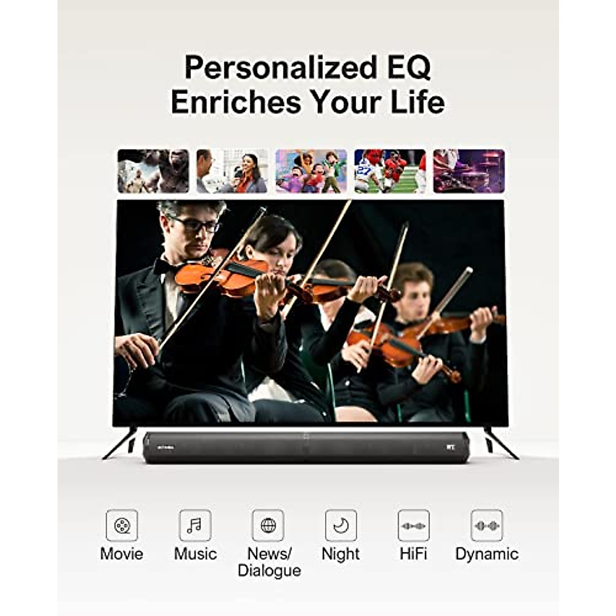 ULTIMEA 2.2ch Sound Bars for TV, 2-in-1 Separable TV Soundbar, 2 TV Speakers Sound Bar for Surround System, 32Inch PC Sound Bar Bluetooth 5.0/Optical/Aux/USB/HDMI Home Theater Soundbar, Wall Mountable