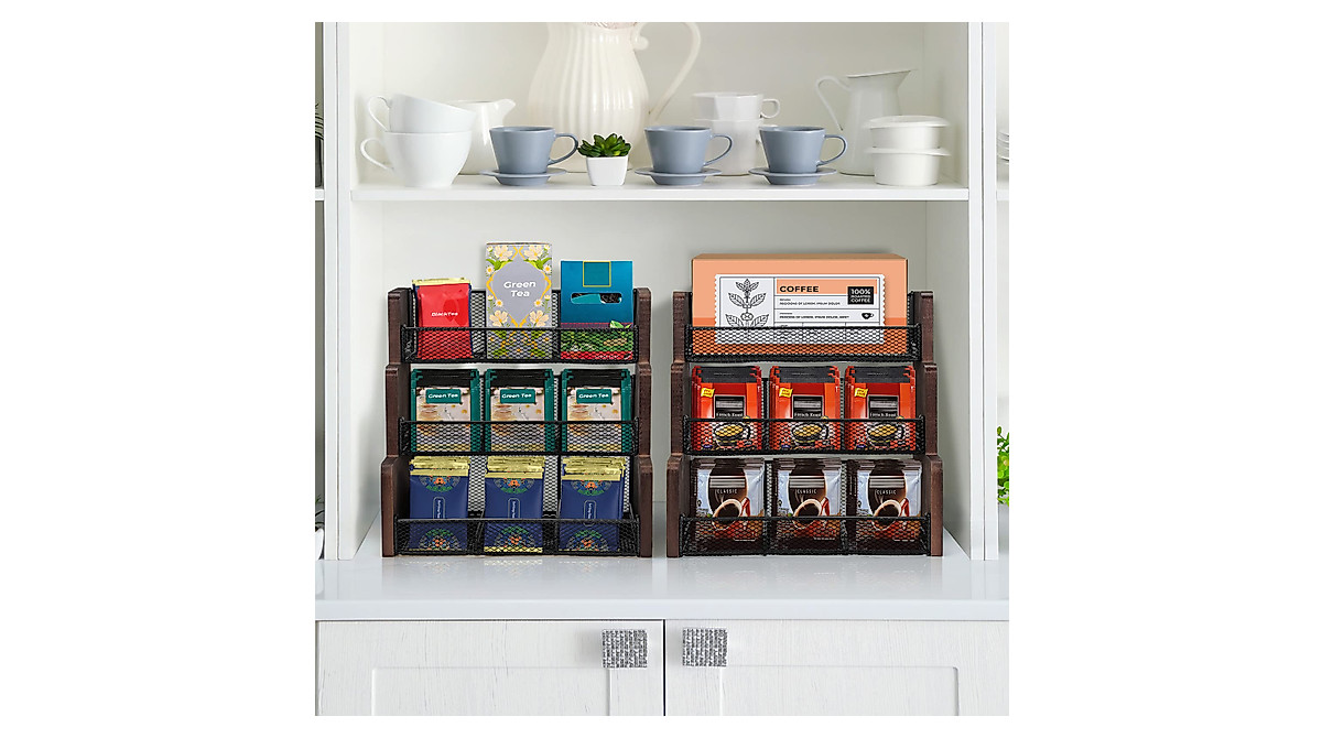 TJ.MOREE 3 Tier Tea Bag Organizer - Stylish Storage Solution