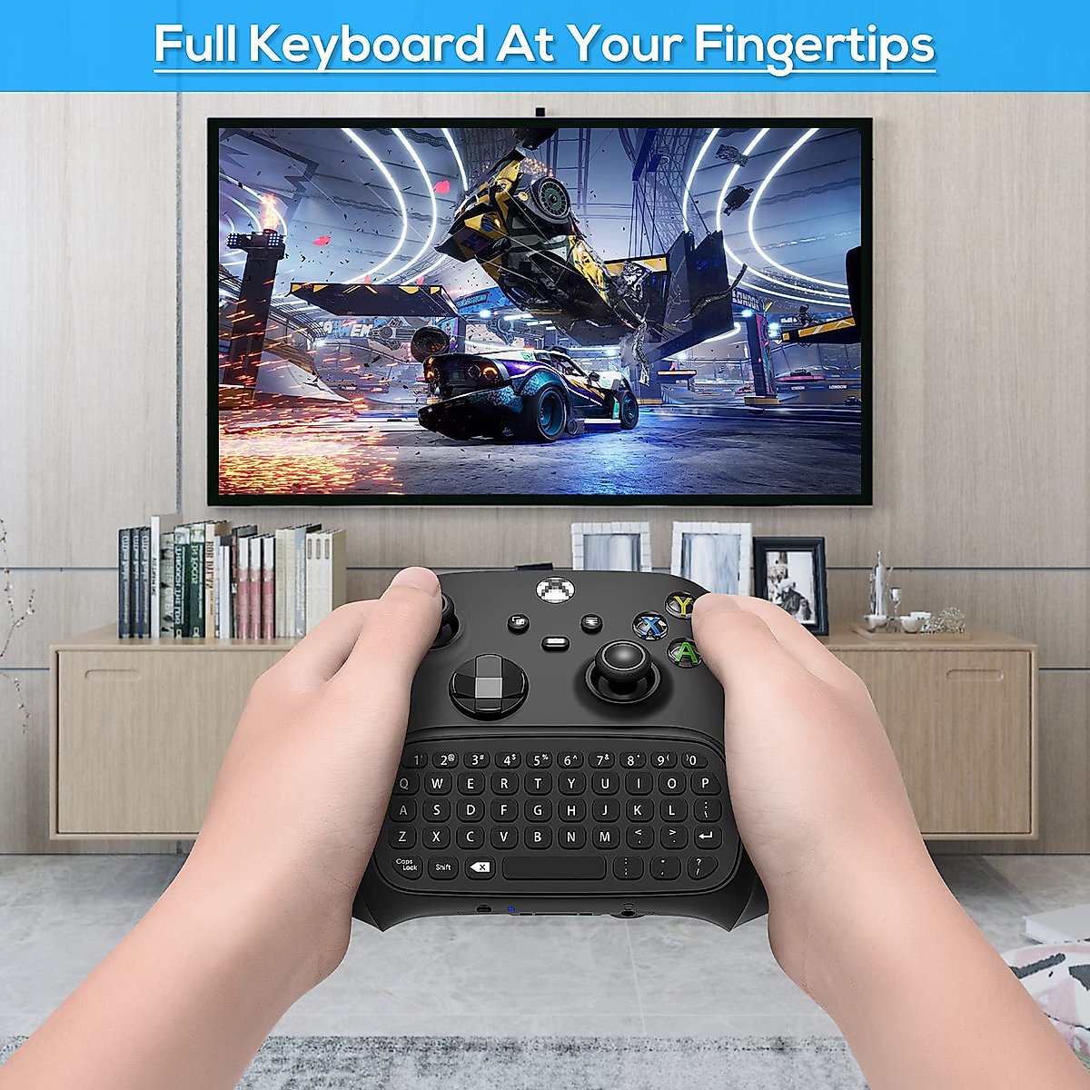 Keyboard for Xbox Series X/S Controller, for Xbox One/S/Controller Gamepad and Upgraded Vertical Cooling Stand with Suction Cooling Fan and Dual Controller Charger Station for Xbox Series S
