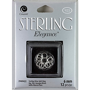 Cousin SE29494-22 6mm Sterling Silver Split Ring - 12pc