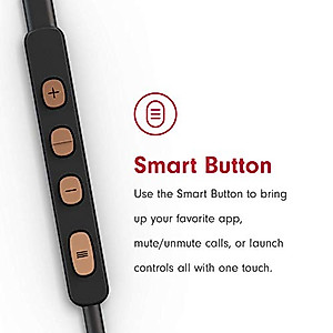 RAYZ Pioneer Plus (Black) Active Noise Cancelling Wired Earphones with Microphone in Ear Corded Smart Noise Reduction, Auto-Pause, Hands-Free, Hey Siri MFI Certified Compatible iPhone, iPad, iPod