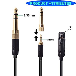 Sqrmekoko Upgrade Cord Replacement for AKG Q701 K712 K240 K240S K702 K141 K171 K181 K271 MK II K241 K175 K275 Pioneer HDJ-2000 Headphones Extension Spring Relief Coiled Audio Cable(5~15ft)