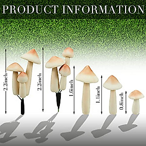 5 Pcs Luminous Mushroom Lights Miniature Garden Mushrooms Outdoor Decor Waterproof Glow in The Dark Mushroom Yard Decor for Outdoor Fairy Garden Micro Landscape Flower Pot Christmas Tree Decorations