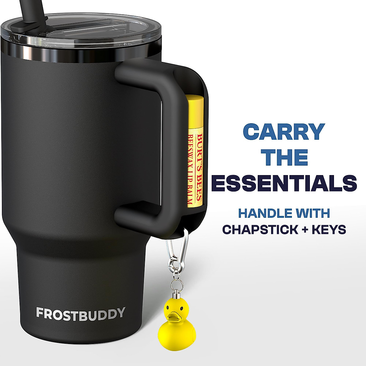 Frost Buddy Thicc Buddy - 16 oz Stainless Steel Vacuum Insulated Tumbler with Lid and Straw for Water - Travel Mug Cupholder Friendly - Gifts for Women Men Him Her (Beige Checkered)