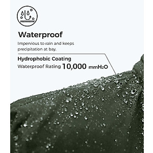 wantdo Women's Waterproof Ski Jacket Wind Block Winter Snow Coat Hooded Sportswear Army Green L