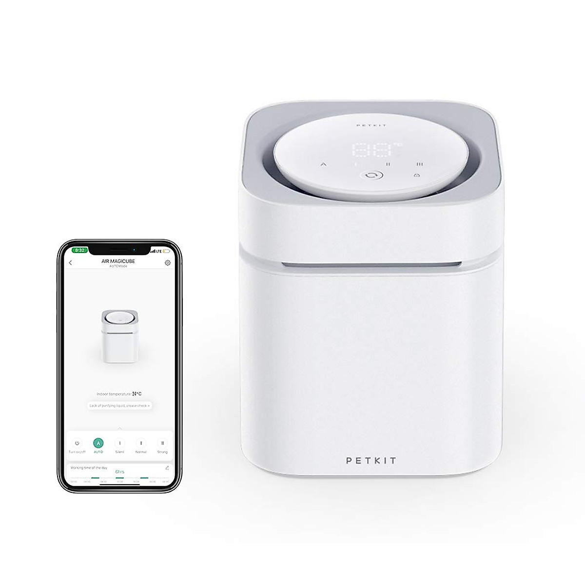 Instachew PETKIT Air Magicube Purifier Smart Odor Eliminator for Pets Like Dog and Cat with Remote Control App