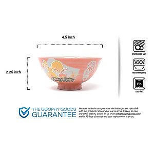 Liphontcta Traditional Japanese Porcelain Bowls - Made in Japan, 8 Ounce, Set of 2