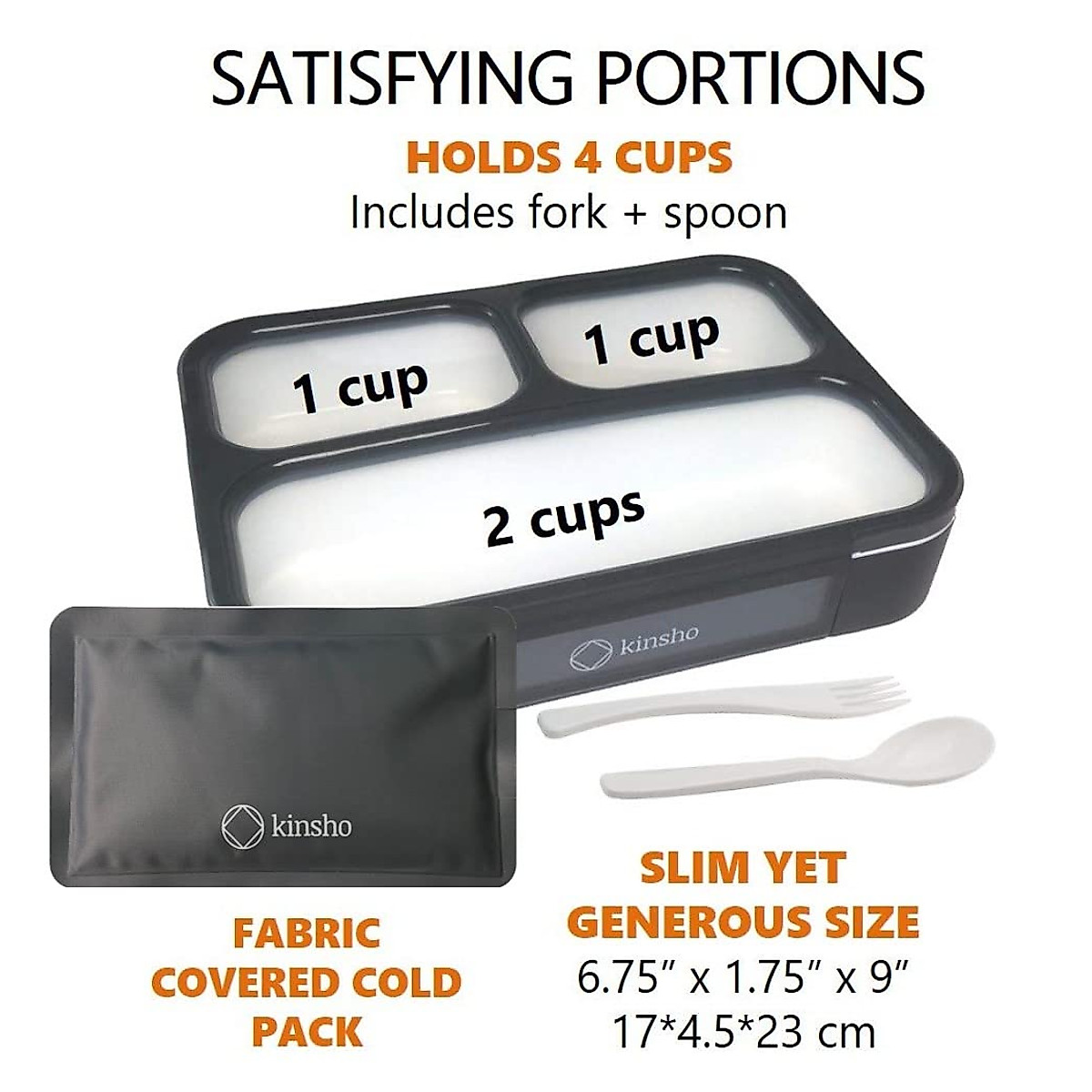 Camo Lunch Box for Boys | Bento Boxes with Bag, Ice Pack Set | Snack Containers for Kids Men Adults. 3 Leakproof Compartments, Container with Insulated Bags for School Lunches, Black Grey Camoflauge