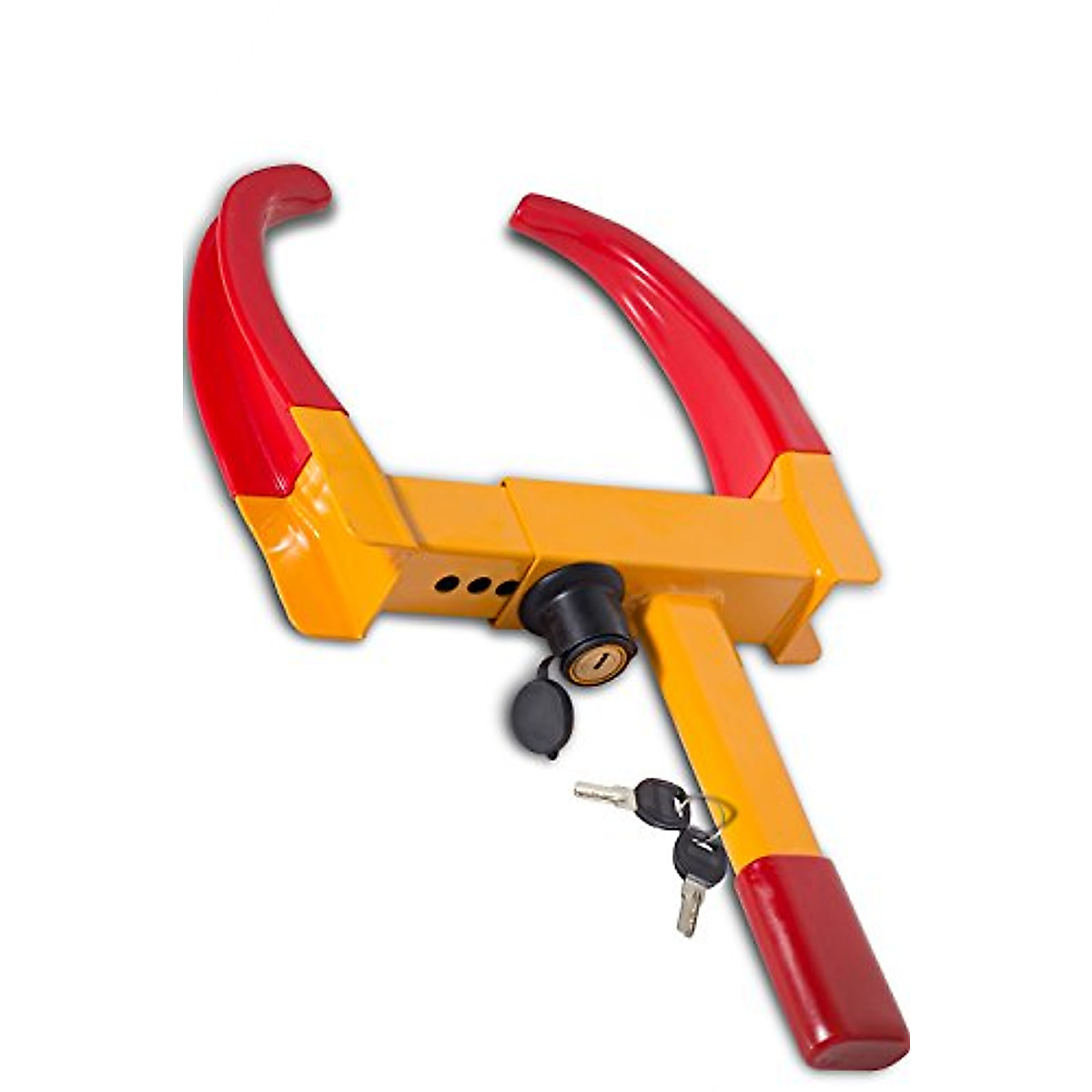 OxGord Trailer Wheel Lock - Heavy Duty w/Adjustable Tire Clamp Boot, Anti Theft Chock Claw, Parking Stabilizer for Rolling Away & Towing Prevention - Universal Car Accessories for Auto Boat RV Camper