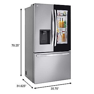 LG LRFOC2606S 26 Cu. Ft. Stainless Counter Depth French Door Refrigerator