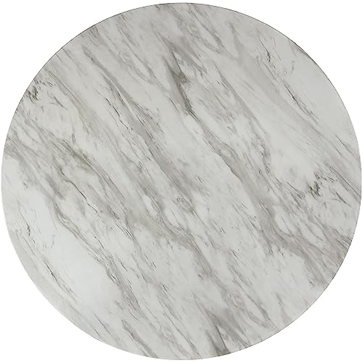 New Classic Furniture Celeste 5-Piece Faux Marble Round Counter Set with 1 Table and 4 Chairs, 42-Inch, Black