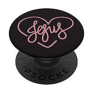 Peony Pink Jesus Faith Christian Bible Verse PopSockets Swappable PopGrip