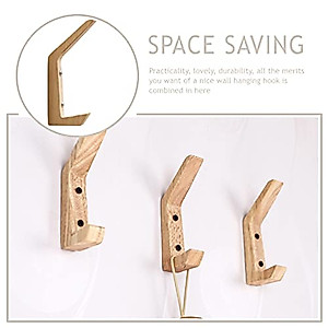 Cabilock Belt Hanger Belt Hanger Belt Hanger 2pcs Wooden Coat Hooks Wall Mounted Single Wall Wood Hook Rack Clothes Hat Hanger Towel Rack Hat Hangers Hat Hangers Hat Hangers