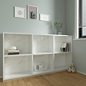 YENHOME Marble Peel and Stick Wallpaper Large Size 17.7x393 inch Marble White Contact Paper for Cabinets Countertops Kitchen Wallpaper Adhesive Removable Wallpaper Waterproof Countertop Contact Paper