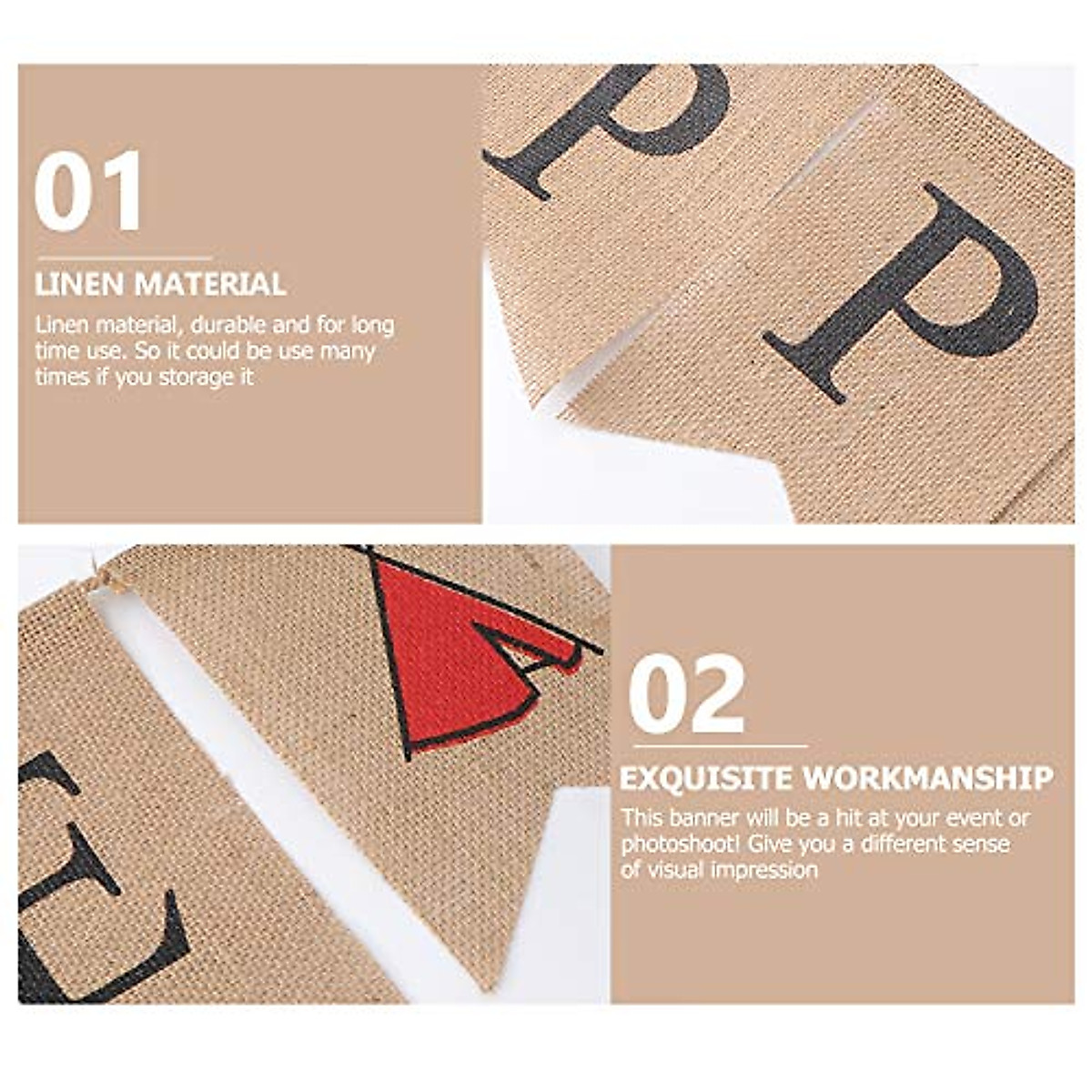 Amosfun One Happy Camper Burlap Banner Camping Party Decoration Happy Camper Birthday Decorations Retirement Birthday Camper Yard Decoration