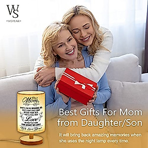 WSYEAR Mothers Day Birthday Gifts for Mom from Daughter Son-Table Lamp Mom Gifts from Daughters Night Light Anniversary Presents for Mother Women