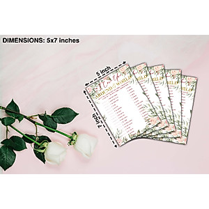 Bridal Shower Games - I Love You Around The World Wedding Party Game - Boho Floral Greenery Bachelorette/Engagement Party Supplies Activities - Pack of 30 Game Cards & 1 Answer Card (A05)