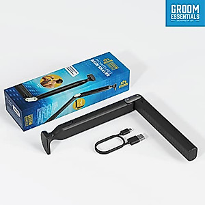 Groom Essentials Rechargeable Back Shavers for Men | USB Charging Hair Trimmer for Men w/Extendable, Foldable Arm for Hard-to-Reach Areas | Back Shaver & Body Trimmer for Men | Electric Razor for Men