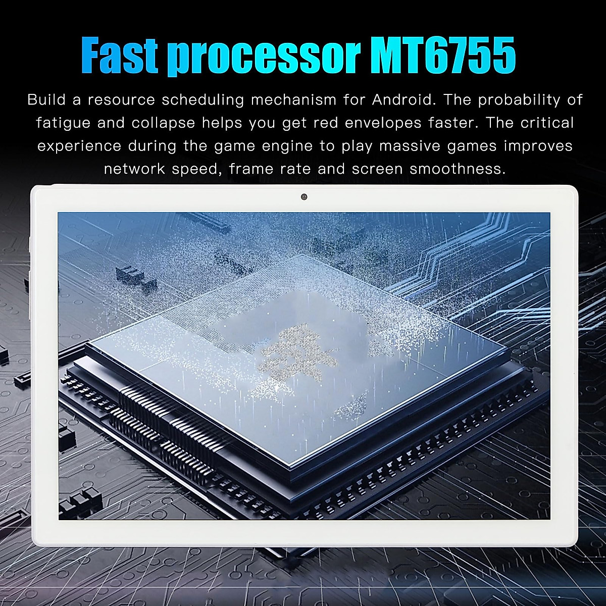DAUERHAFT 10.1 Inch Tablet PC, 4G LTE Tablet 2.4G 5G WiFi 8800mAh 100‑240V 8 Core CPU 5.0 with Earbuds for Android 11.0 for Work (US Plug)