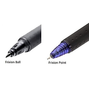 Pilot FriXion Point Clicker 0.5mm, Erasable Gel Needle tip Pens, Extra Fine Point, 6 pack (Navy Blue)