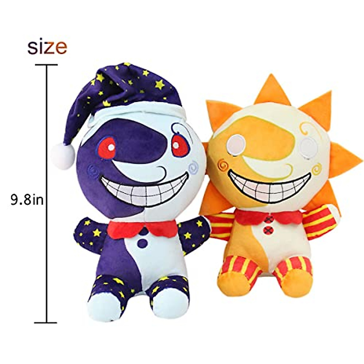 TZMAPU Sundrop and Moondrop Plush Security Breach Plush, Clown Figure and Collection Stuffed Animals Plush Toys,Birthday Christmas for Kids and Fans