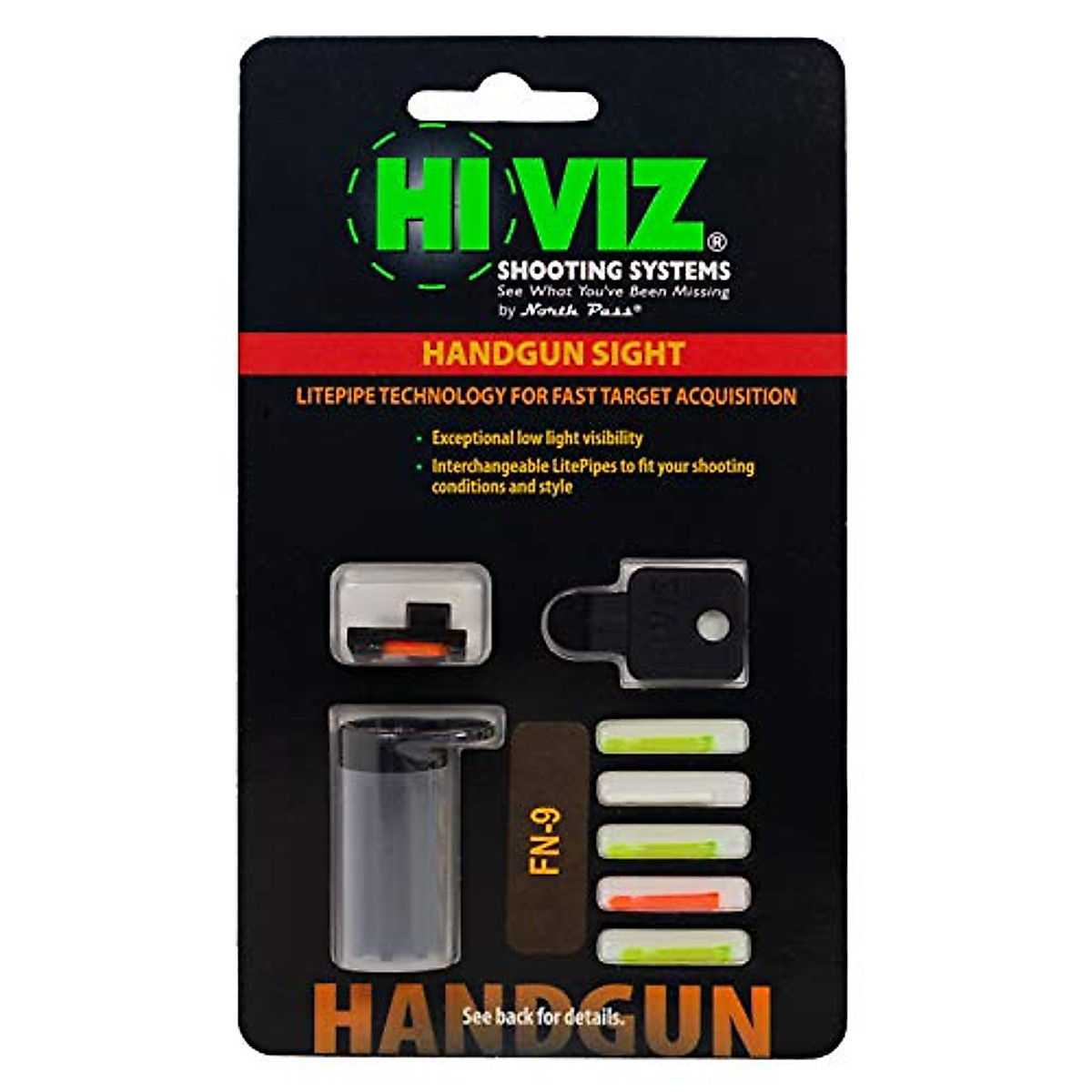 HIVIZ FNS and FNX-9 Fiber Optic Family Pistol Sight