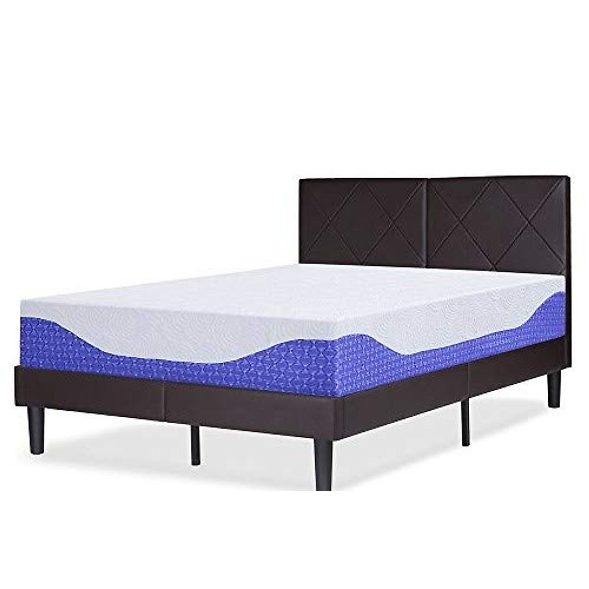 SLEEPLACE 12 Inch METIS Multi Layer Memory Foam Mattress Cobalt Blue (KING)