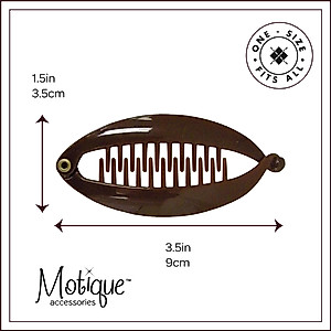 Set of 12 Mini Banana Clips - Brown