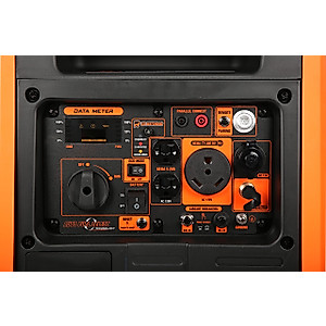 WEN DF452iX Super Quiet 4500-Watt Remote Electric Start Dual Fuel RV-Ready Portable Inverter & 56310iC Weatherproof Cover for 3800 to 4500-Watt Inverter Generators, Large, Grey