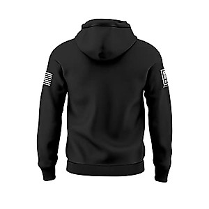 Fantastic Tees Thin Red Line Firefighter American Skull Men's Sweatshirt Hoodie (Black, M)