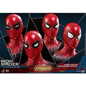 Hot Toys Marvel Avengers Infinity War Spider-Man Iron Spider Suit 1/6 Scale 12" Action Figure