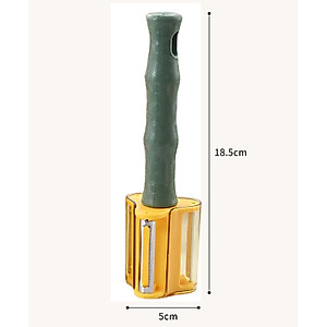 Stainless Steel Potato Peeler Vegetable Peeler Comfortable Handle Lightweight Smooth Use 3 in 1 Peeling Slicing Tool for Veggie Pear Tomato, green