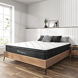 elitespace Queen Mattress,12 Inch Memory Foam Hybrid Mattresses in a Box with Individual Pocket Spring,for Pressure Relief & Motion Isolation Queen Size Mattress,CertiPUR-US.