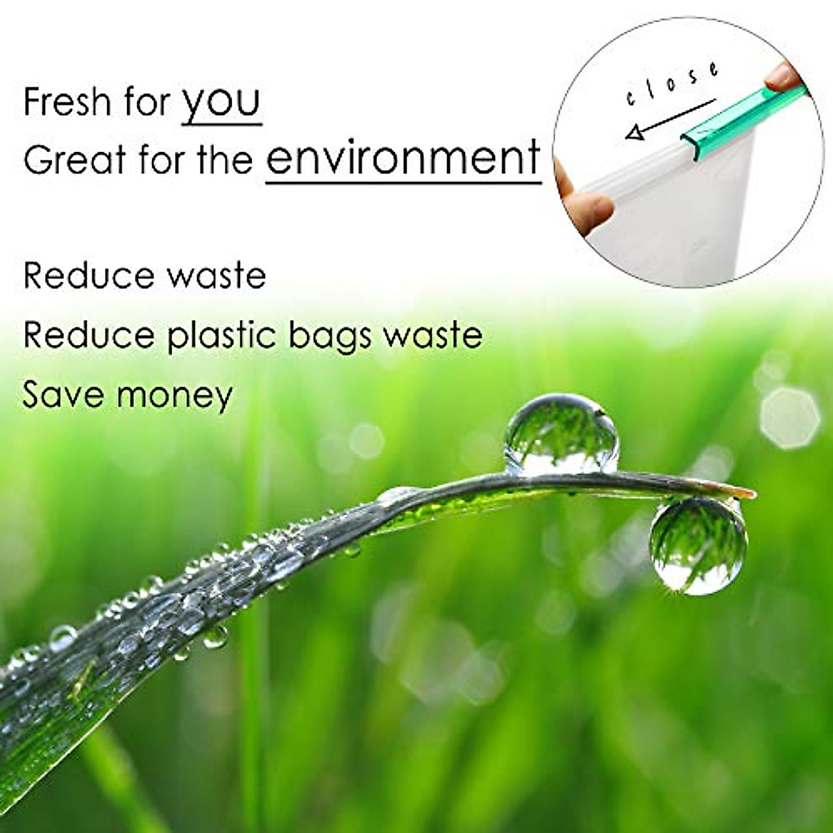 Reusable Quart Freezer Bags. 5 Thick, qt 30 Oz, Clear, Heavy Duty, LEAKPROOF, AIRTIGHT | 100% Food Grade Silicone Food Storage Bags