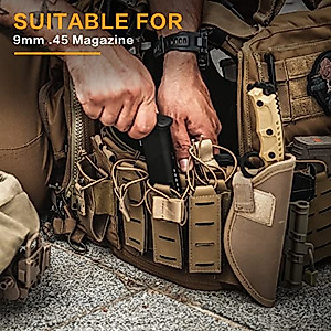 VOTAGOO Pistol Molle Mag Pouch Single Double Triple 9mm Tactical Magazine Holder for 40 Calibers Glock 1911 DD21