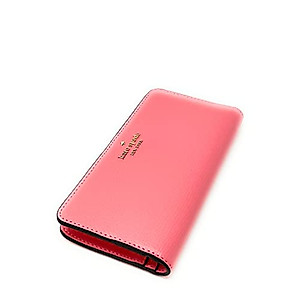 Kate Spade New York Darcy Large Slim Bifold Leather Wallet In Peach Nactar/Gold