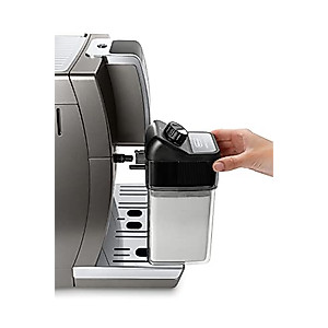 De'Longhi ECAM37095TI Dinamica Plus with LatteCrema System, Fully Automatic Coffee Machine, Colored Touch Display,Titanium