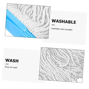COOLHIYA Replaceable Mop Head Vintage Mop Rope Mop Head Mop Replacement Parts Mop Refill Mop Heads Industrial Mop Heads Cotton Mop Heads Water Absorption Mop Cleaning Mop Plastic