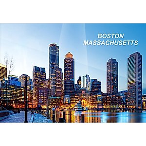 Massachusetts USA United States Fridge Refrigerator Magnets (1 Piece, Style: Boston #R5)