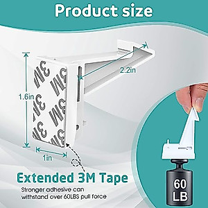 Baby Proofing Drawer Locks, 12Pcs Child Safety Locks, Slider Unlock Drawers Locks-Adhesive Or Drilling Installation