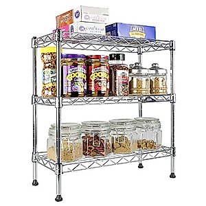 Apollo Hardware Chrome 3-Shelf Wire Shelving 7.5"x17.5"x16.5"