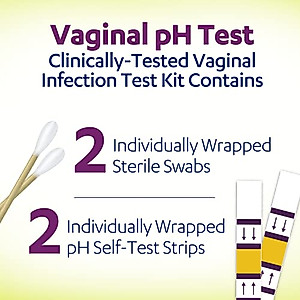 AZO Vaginal pH Test Kit, Clinically-Tested Vaginal Infection Test Kit, Fast & Accurate Results, from The #1 Most Trusted Brand, 2 Self-Tests