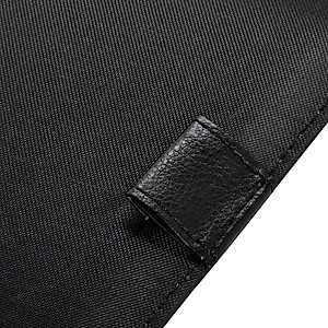 7 Ringed Business Check Binder for Checkbooks, Faux Leather Folder for 600 Checks (14 x 10 in)