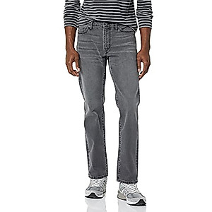 Amazon Essentials Men's Straight-Fit Jean, Washed Grey, 34W x 33L
