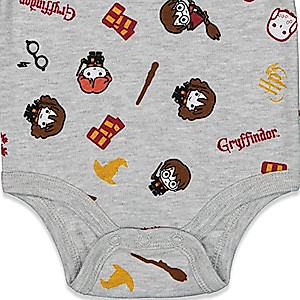 Harry Potter Infant Baby Boys 3 Pack Short Sleeve Bodysuits Multicolored 24 Months