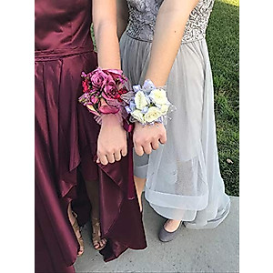 Floral Supply Online - Slaplet Sparkle Wristlet. Corsage Snap/Shimmer Wrap Floral Bracelets for Wedding, Prom, Dance or Events. (Pack of 3 Silver)